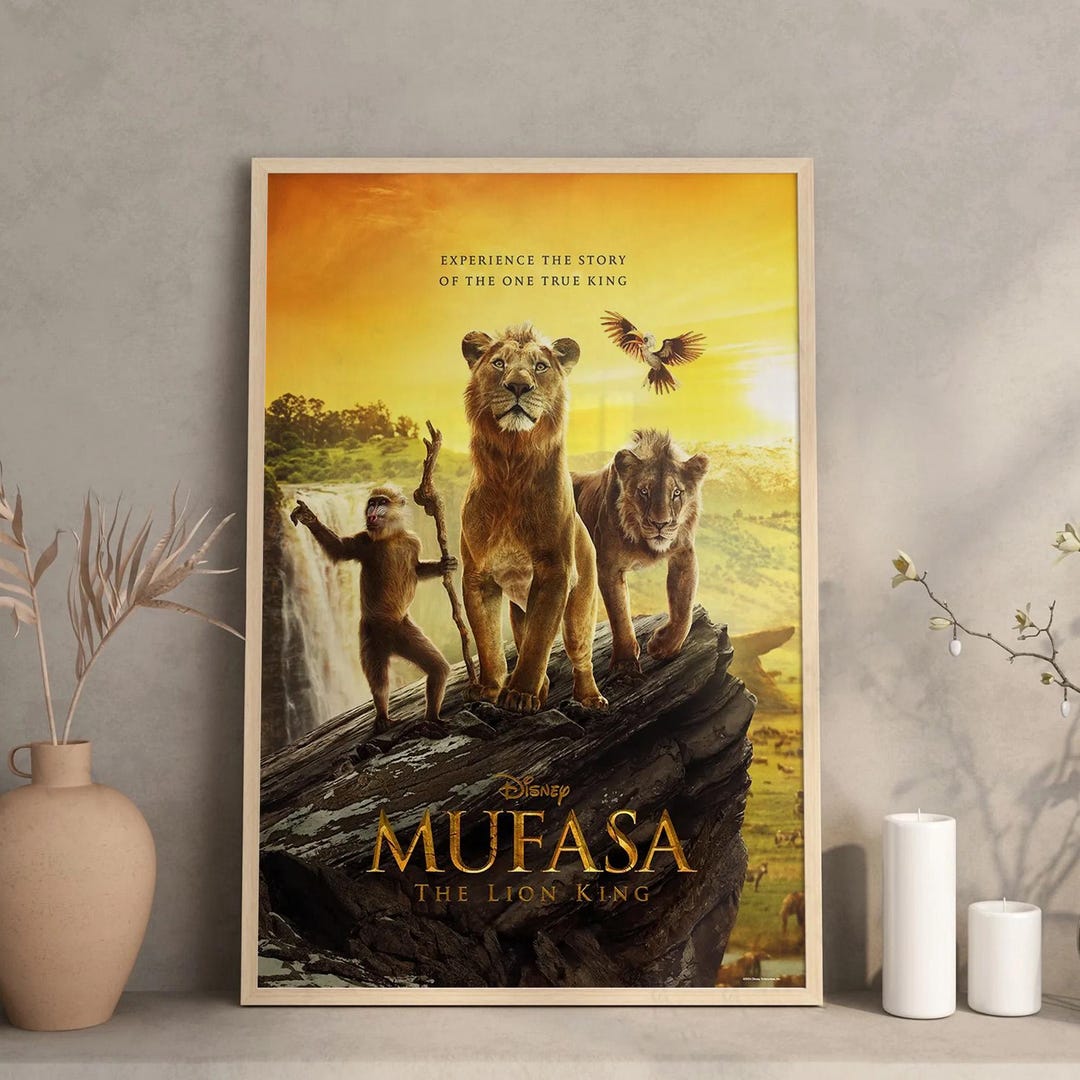 Mufasa the Lion King Movie Poster, Animal Kingdom Poster, Lion King ...