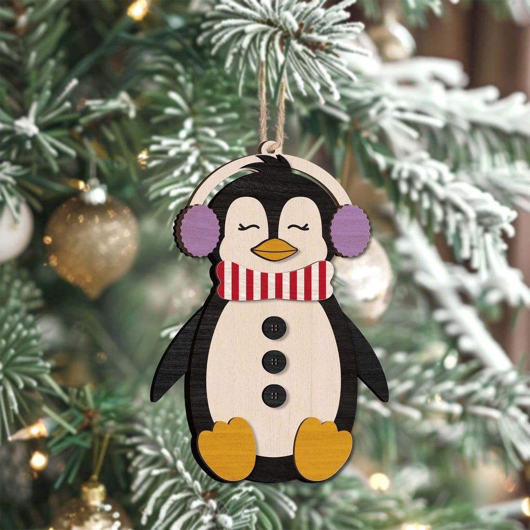 Penguin Christmas Ornament, Penguin Christmas Ornament, Christmas Gift ...