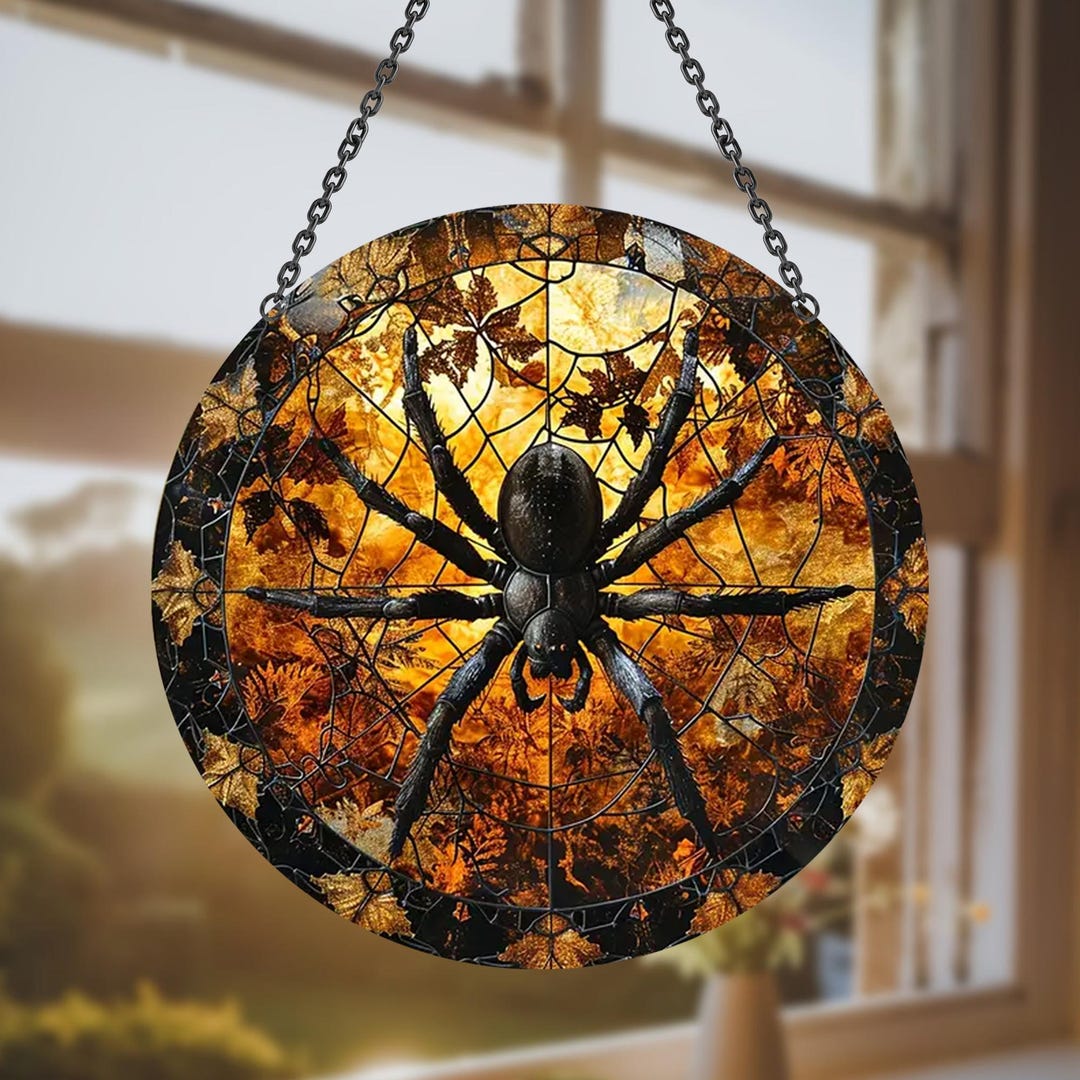 Spider Suncatchers, Gothic Spider Suncatcher, Acrylic Creative Round ...