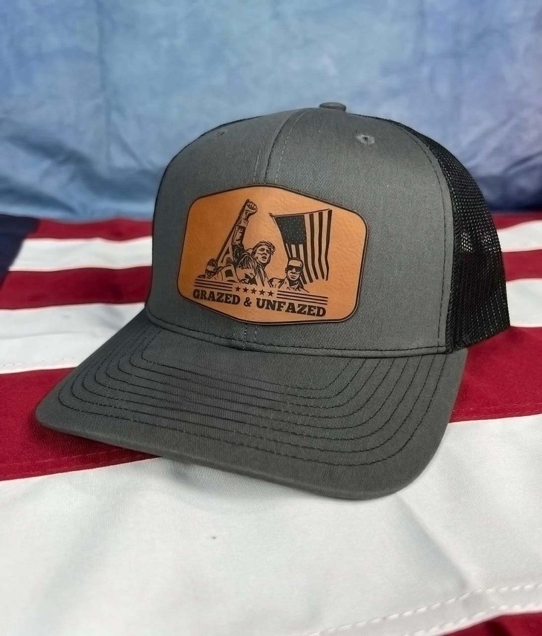 Trump 2024 Grazed and Unfazed Hat, Funny Trendy Hat, Custom Adult ...