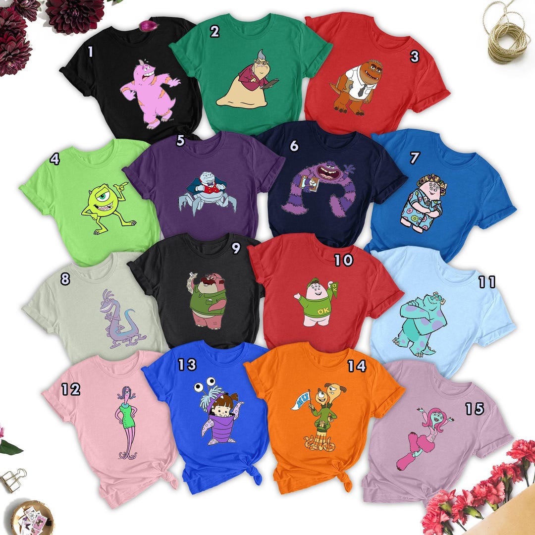 Monsters Inc All Characters Halloween Costume Shirt, Monster Inc Movie ...