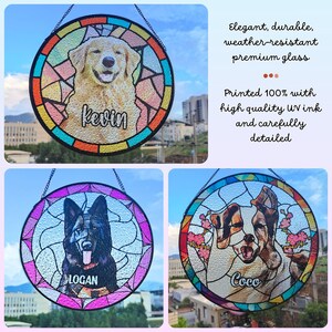Custom Dachshund Stained Glass Window Hanging, Dog Glass Suncatcher ...