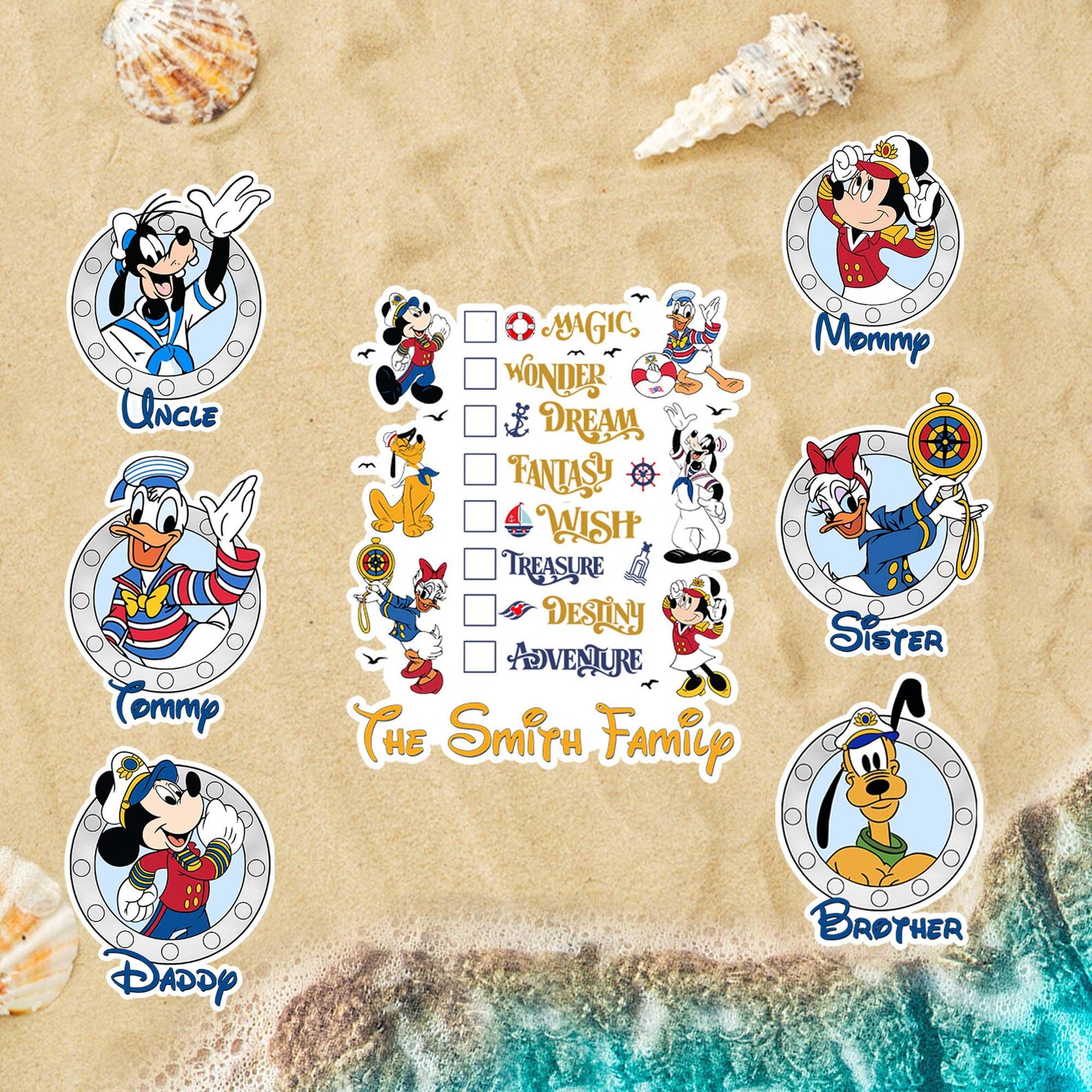 Personalized Disney Cruise Ship Checklist Cruise Magnet, Custom Mickey ...