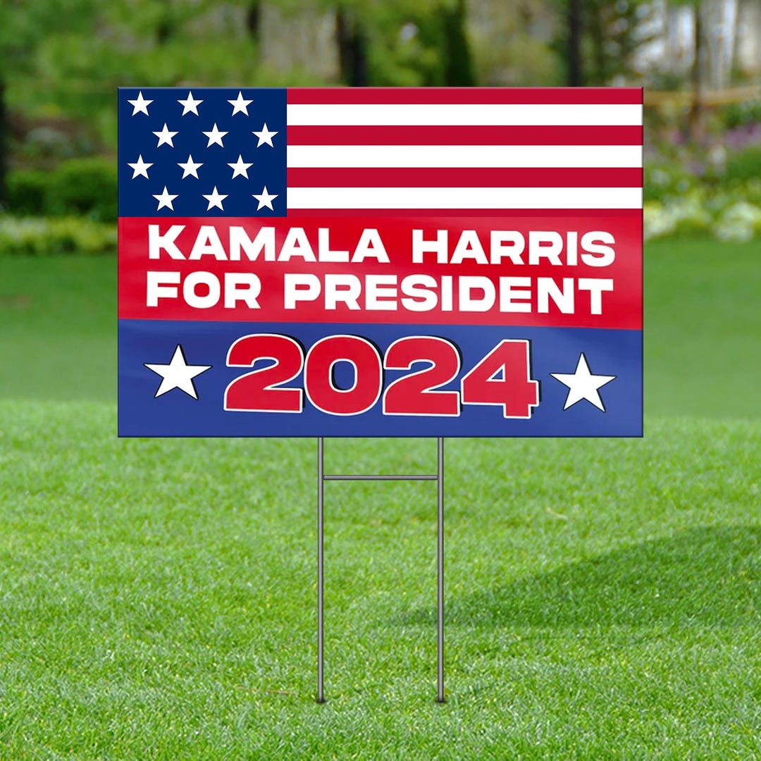 Kamala Harris for President 2024 Campaign Yard Sign, President Election ...