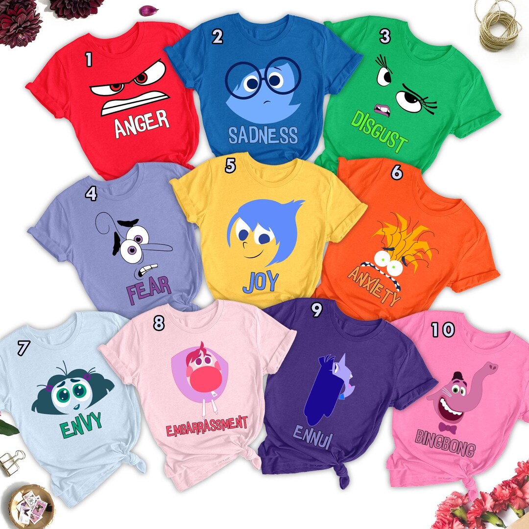 Disney Inside Out Characters Matching Shirts, Inside Out 2 Shirt ...