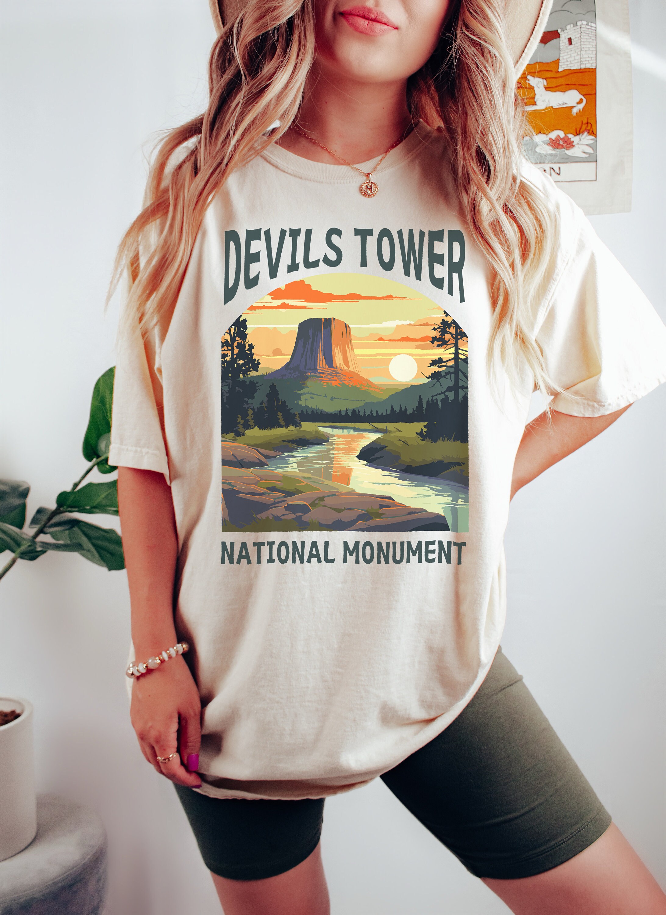 Devils Tower National Monument Shirt, Comfort Colors Mountains Shirt ...
