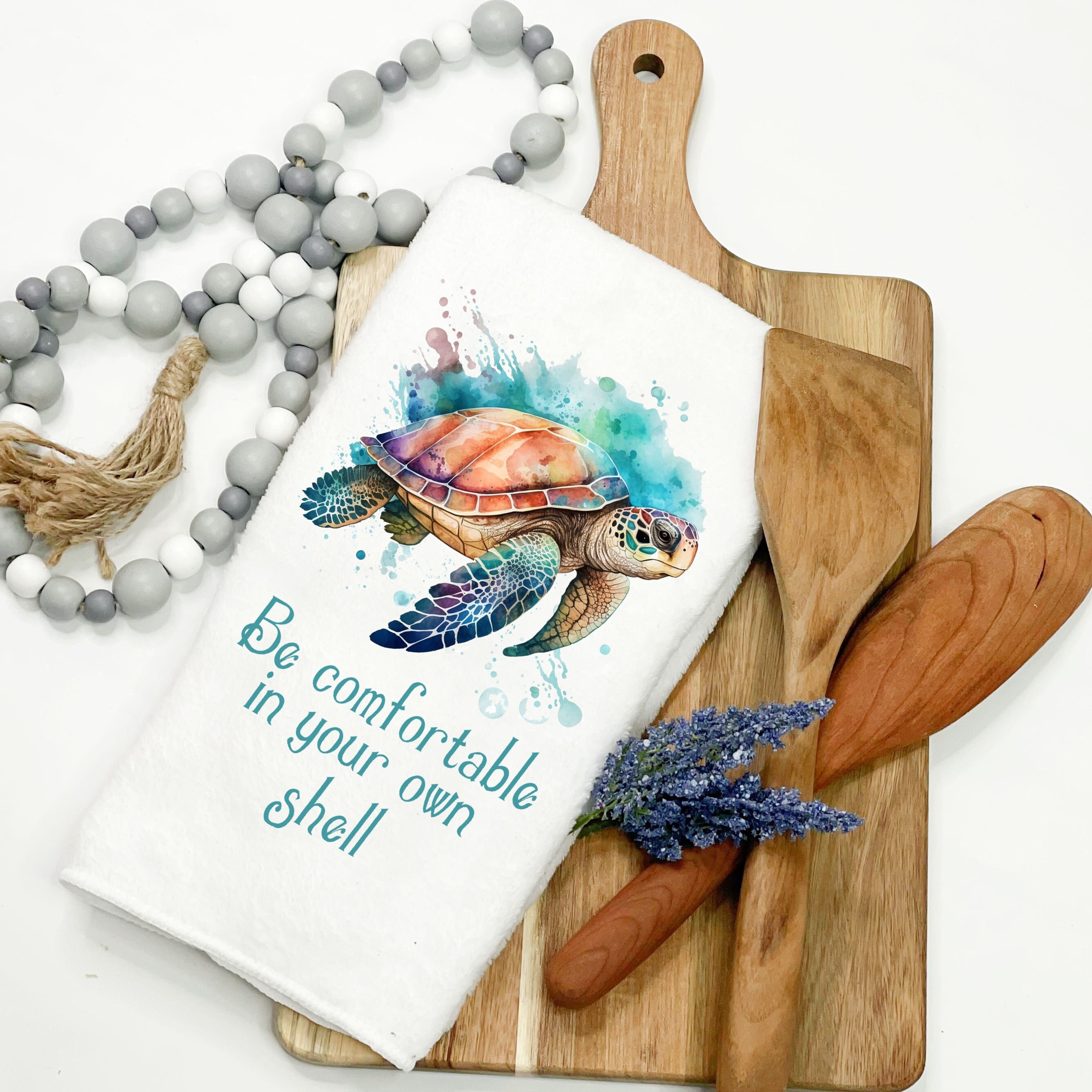 Sea Turtle Kitchen Tea Towel Kitchen Towel Bridal Shower Gift Wedding ...