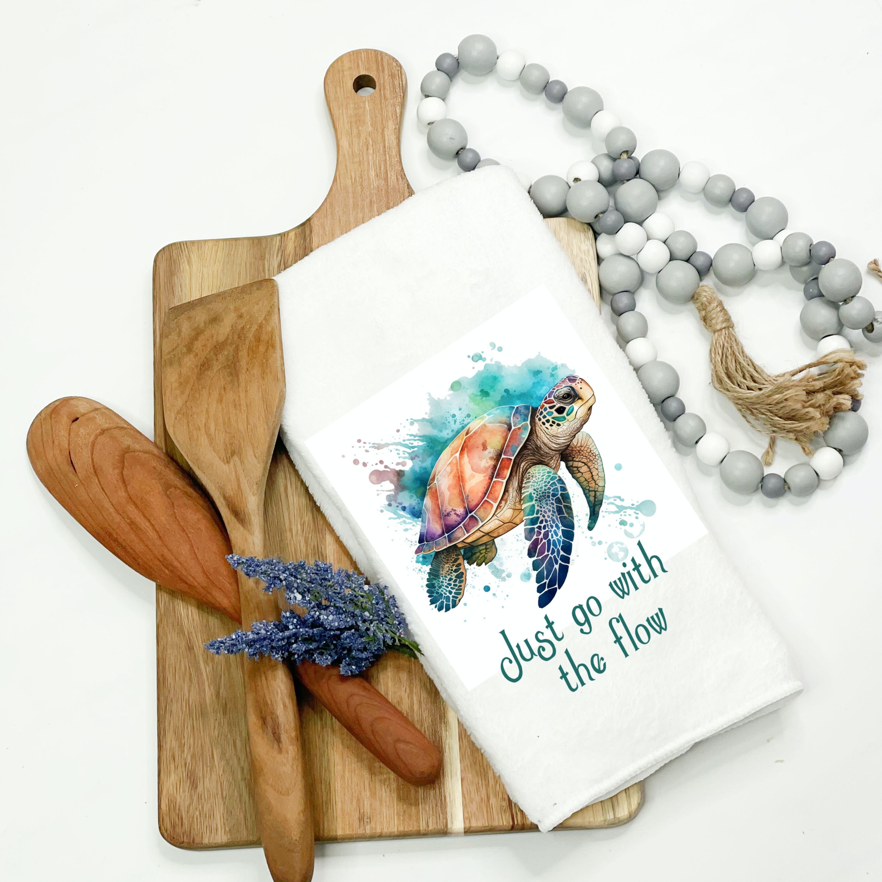 Sea Turtle Kitchen Tea Towel Kitchen Towel Bridal Shower Gift Wedding ...