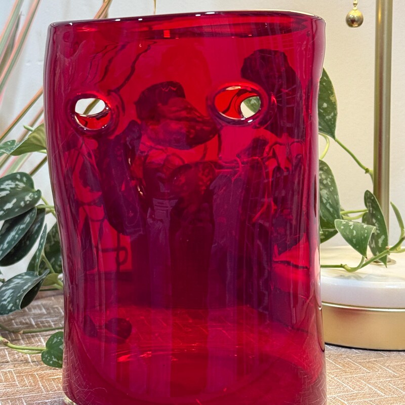 Ruby Red Vase - Etsy