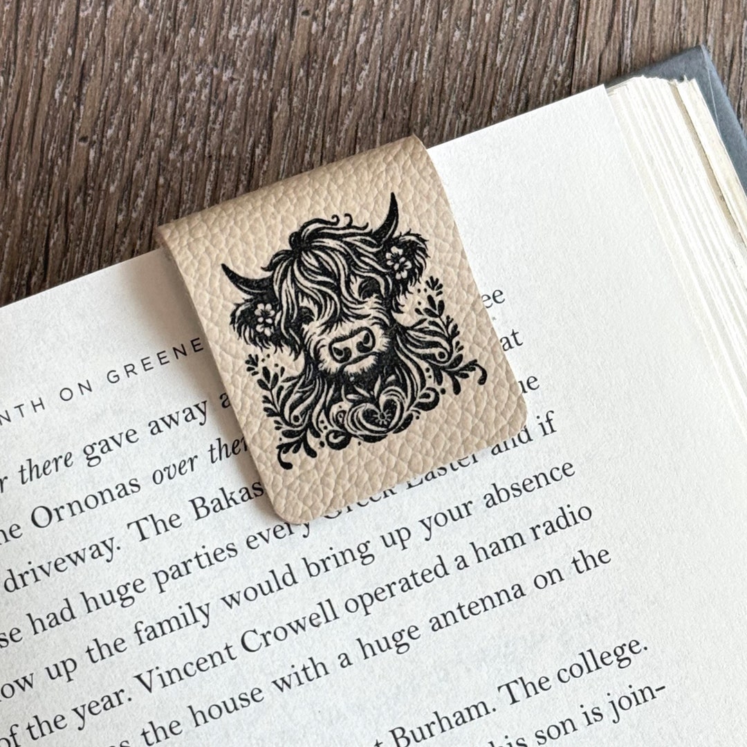 Highland Cow Bookmark Magnetic Bookmark Custom Bookmark Cute Bookmarks ...