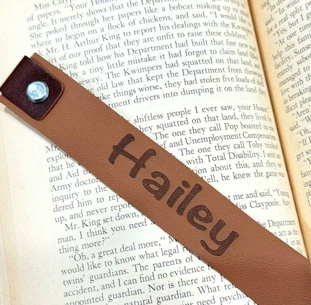 Personalized Leather Bookmark Custom Bookmarks Unique Bookmark Custom ...