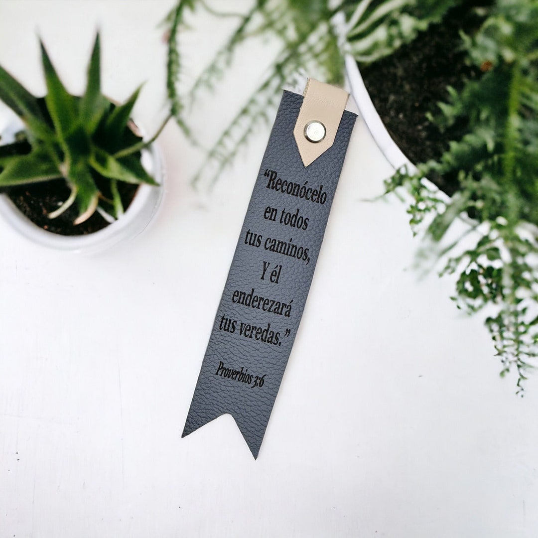 Bible Bookmark Custom Bookmarks Personalized Leather Bookmarks Spanish ...