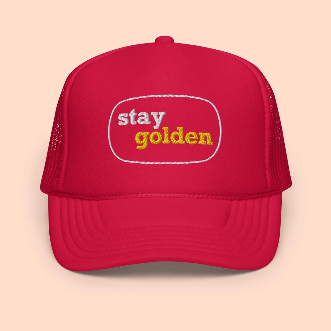 Stay Golden, Golden Corral, Trucker Hat, Snapback Hat, Funny Hat, Joke ...