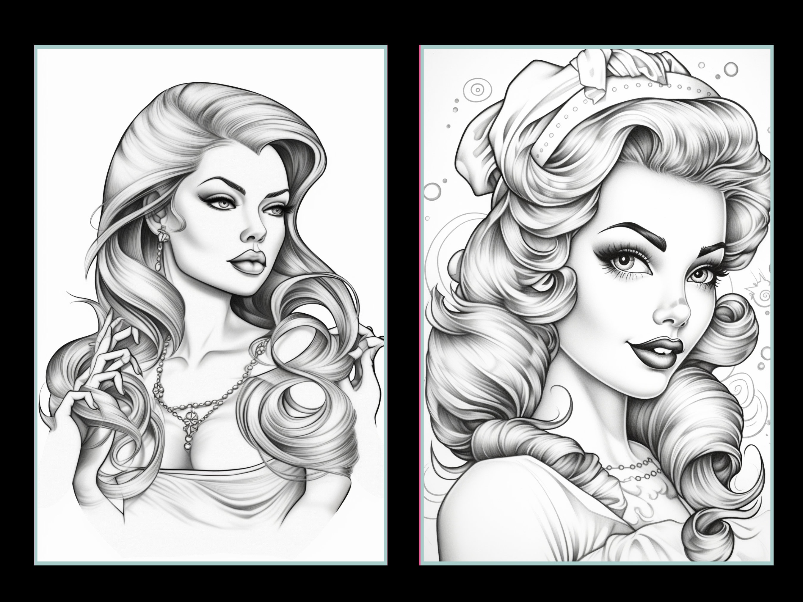 101 Pin up Girl - Printable Anime Pin up Girls Coloring Pages ...