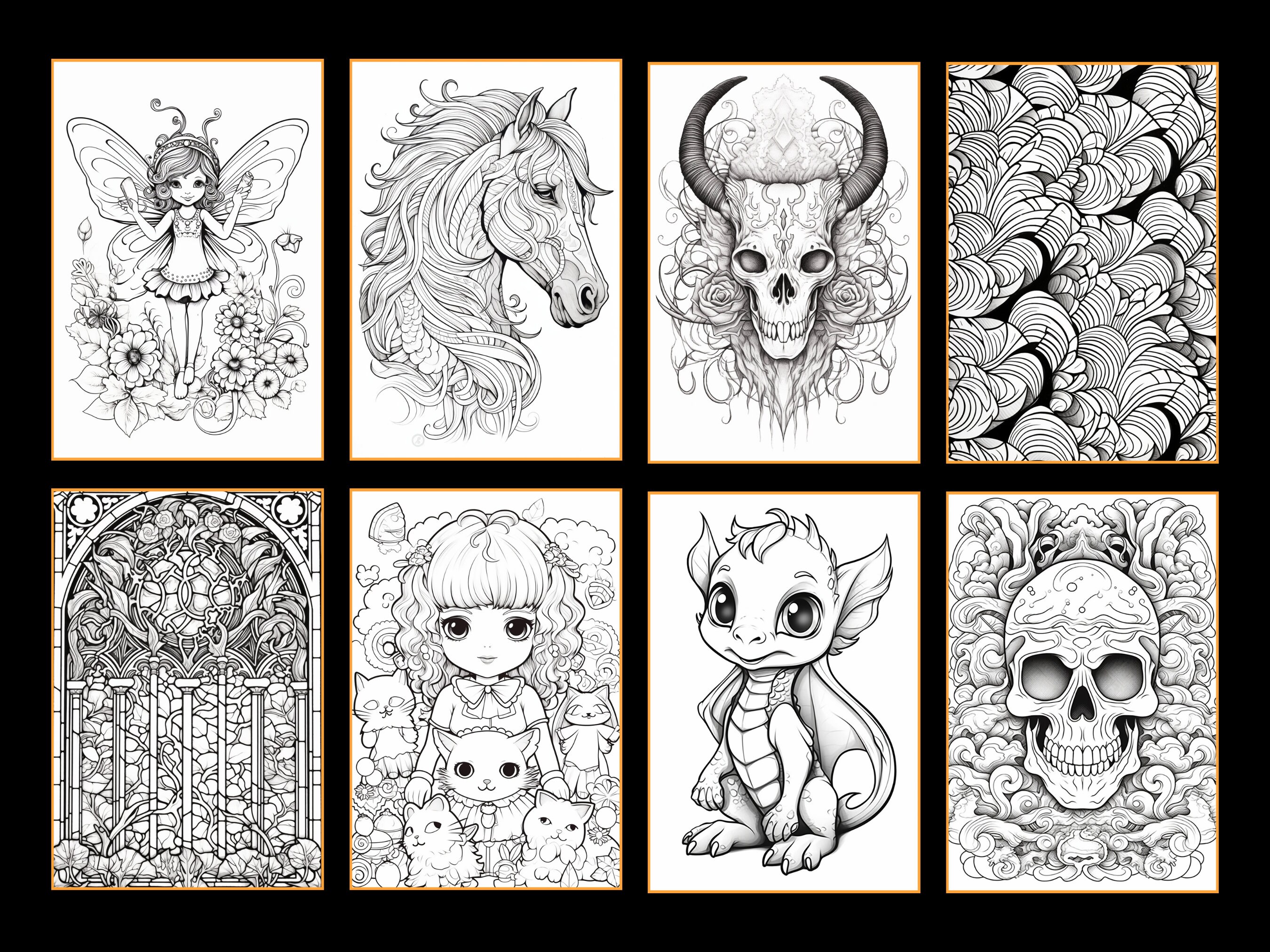 Coloring Pagebundle, 1,900+ Printable Coloring Bundle, Mega Coloring ...