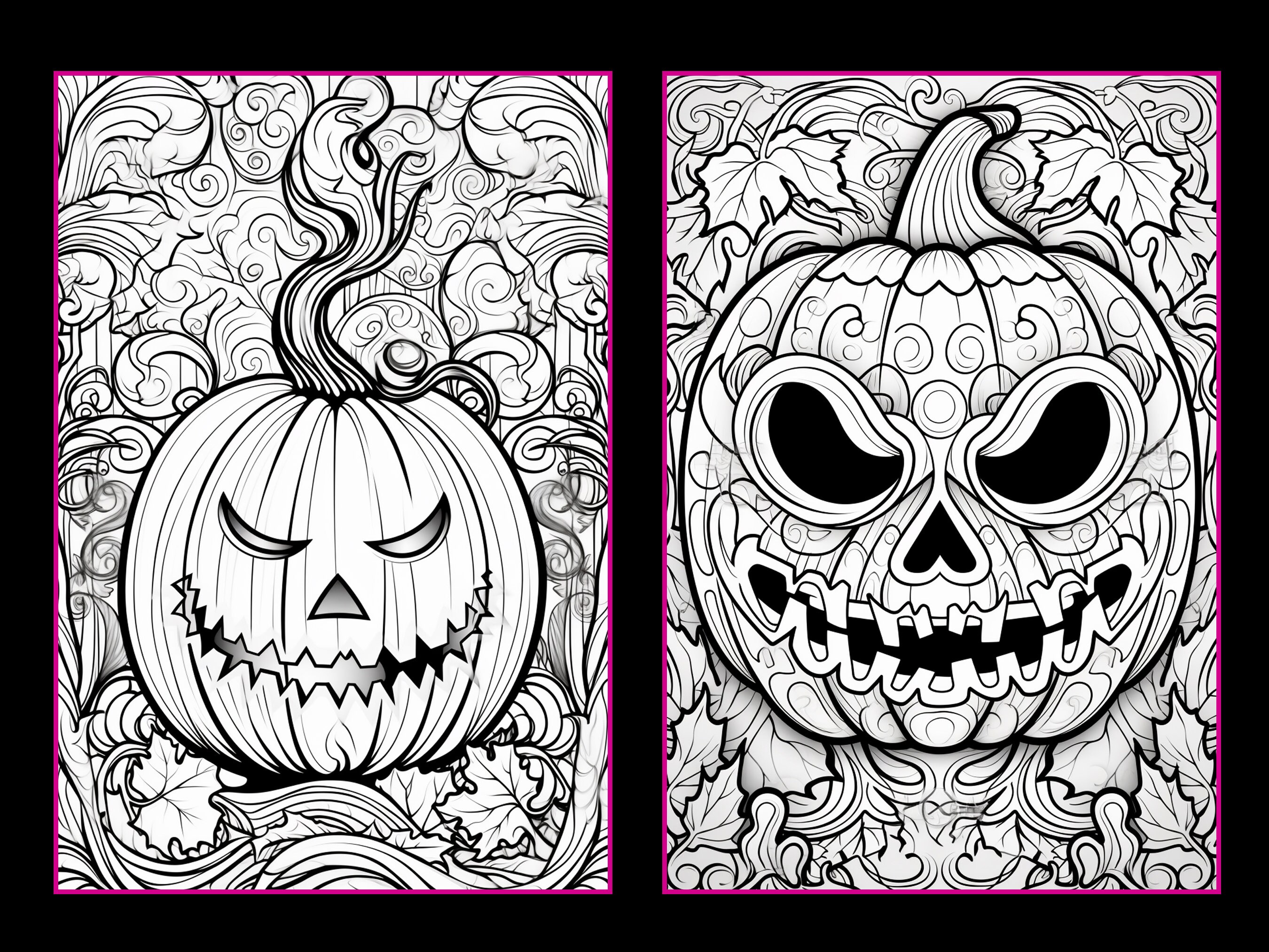101 Pumpkins - Printable Coloring Page Pumpkins: Grayscale Adult ...