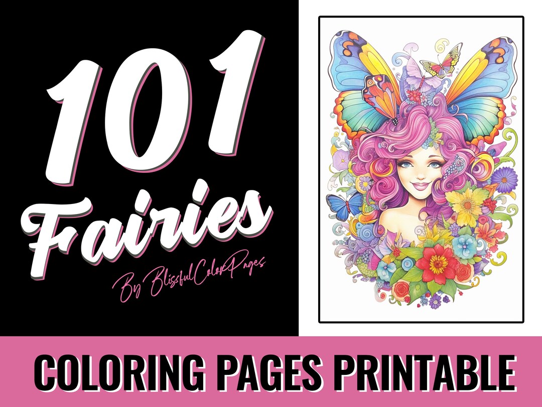 101 Fantasy Fairy Coloring Book Pages - Magical Fairy Coloring Pages ...