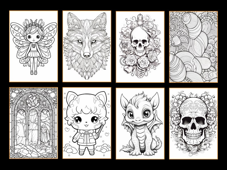 Coloring Pagebundle, 1,900+ Printable Coloring Bundle, Mega Coloring ...