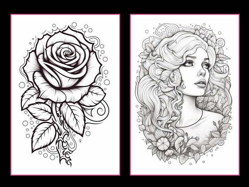 101 Tattoos Printable Tattoo Coloring Pages: Grayscale Adult - Etsy