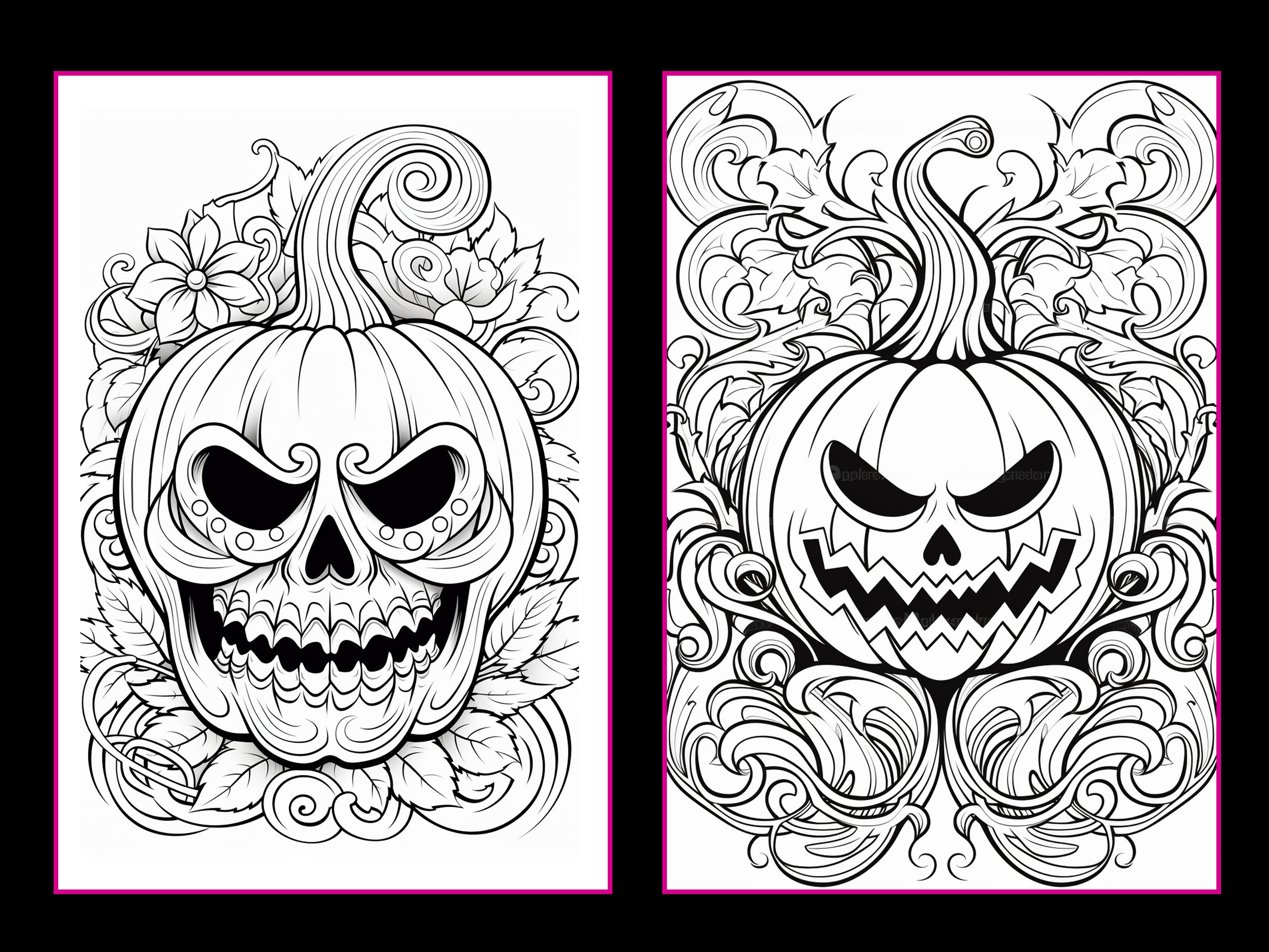 101 Pumpkins - Printable Coloring Page Pumpkins: Grayscale Adult ...