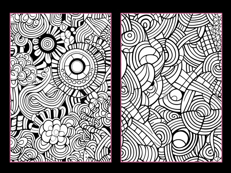 101 Patterns Printable Coloring Page Patterns: Grayscale Adult Coloring ...