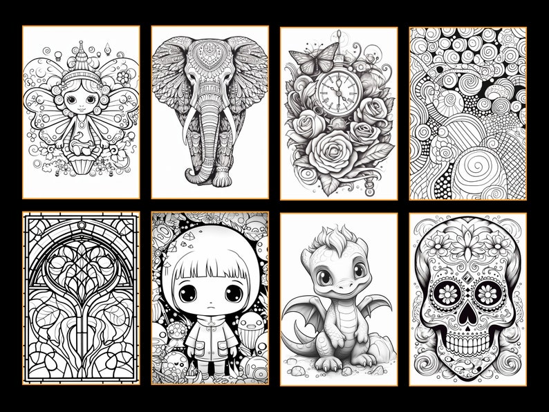 Coloring Pagebundle, 1,900+ Printable Coloring Bundle, Mega Coloring ...