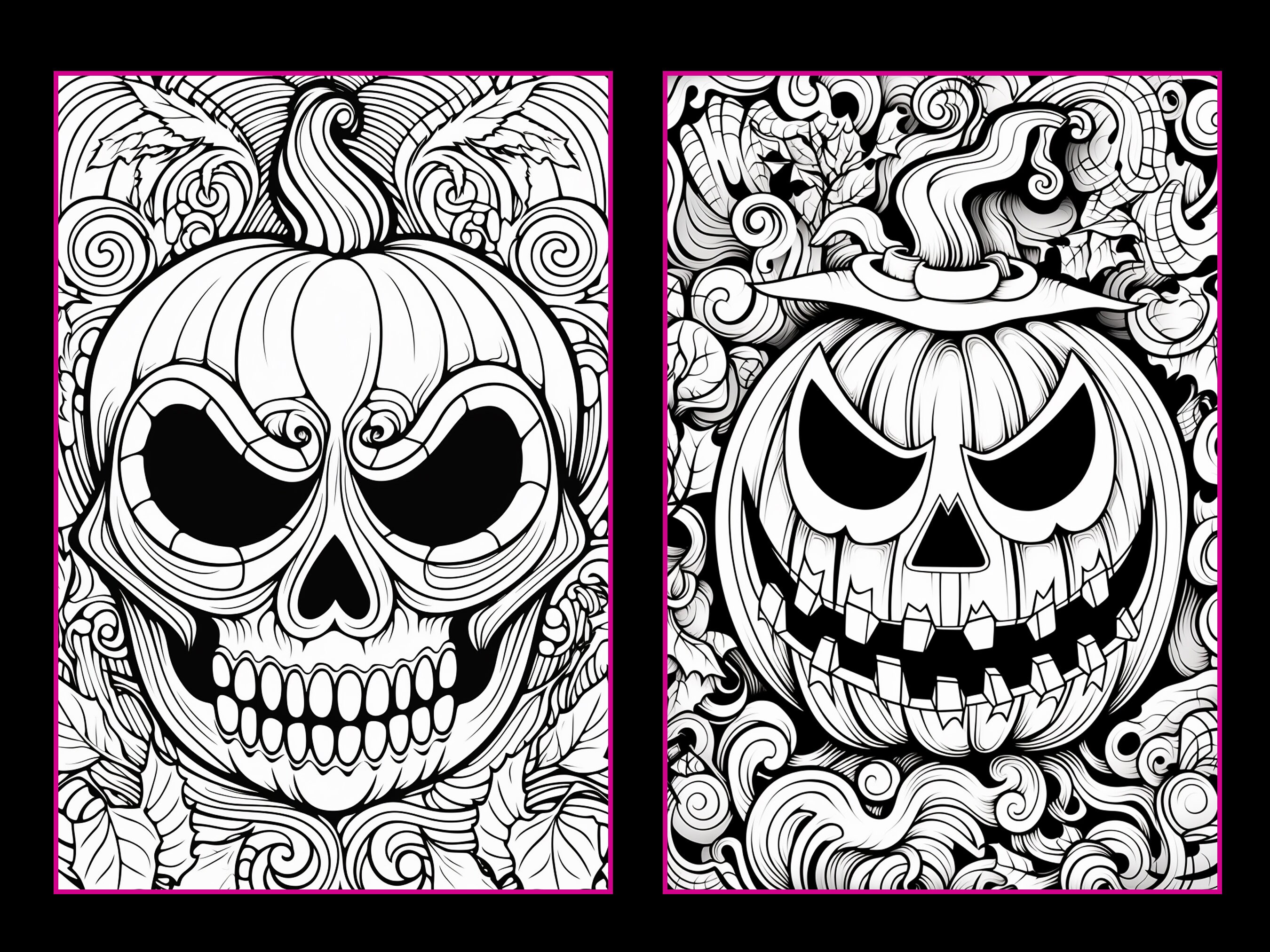 101 Pumpkins - Printable Coloring Page Pumpkins: Grayscale Adult ...