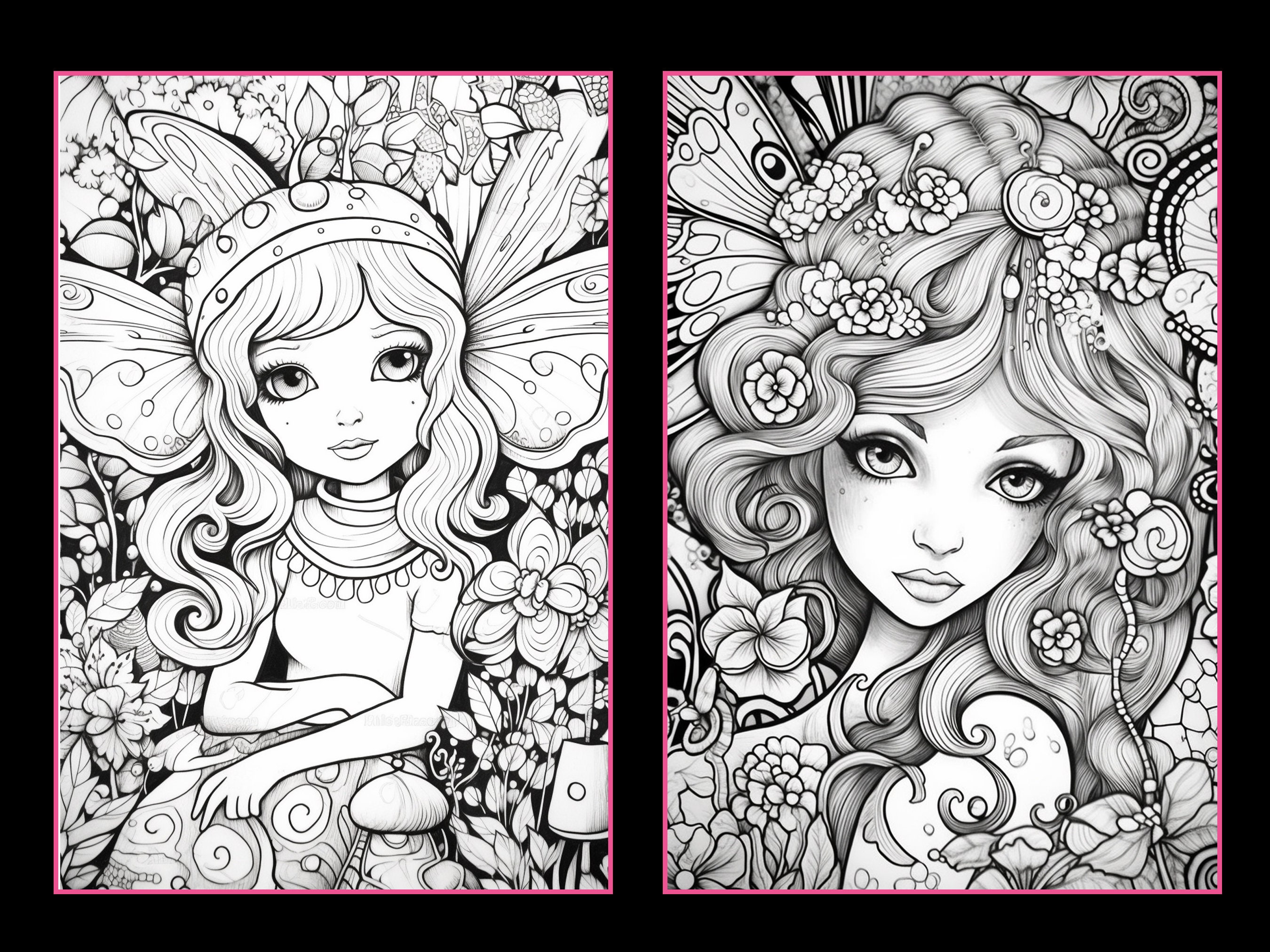 101 Fantasy Fairy Coloring Book Pages - Magical Fairy Coloring Pages ...