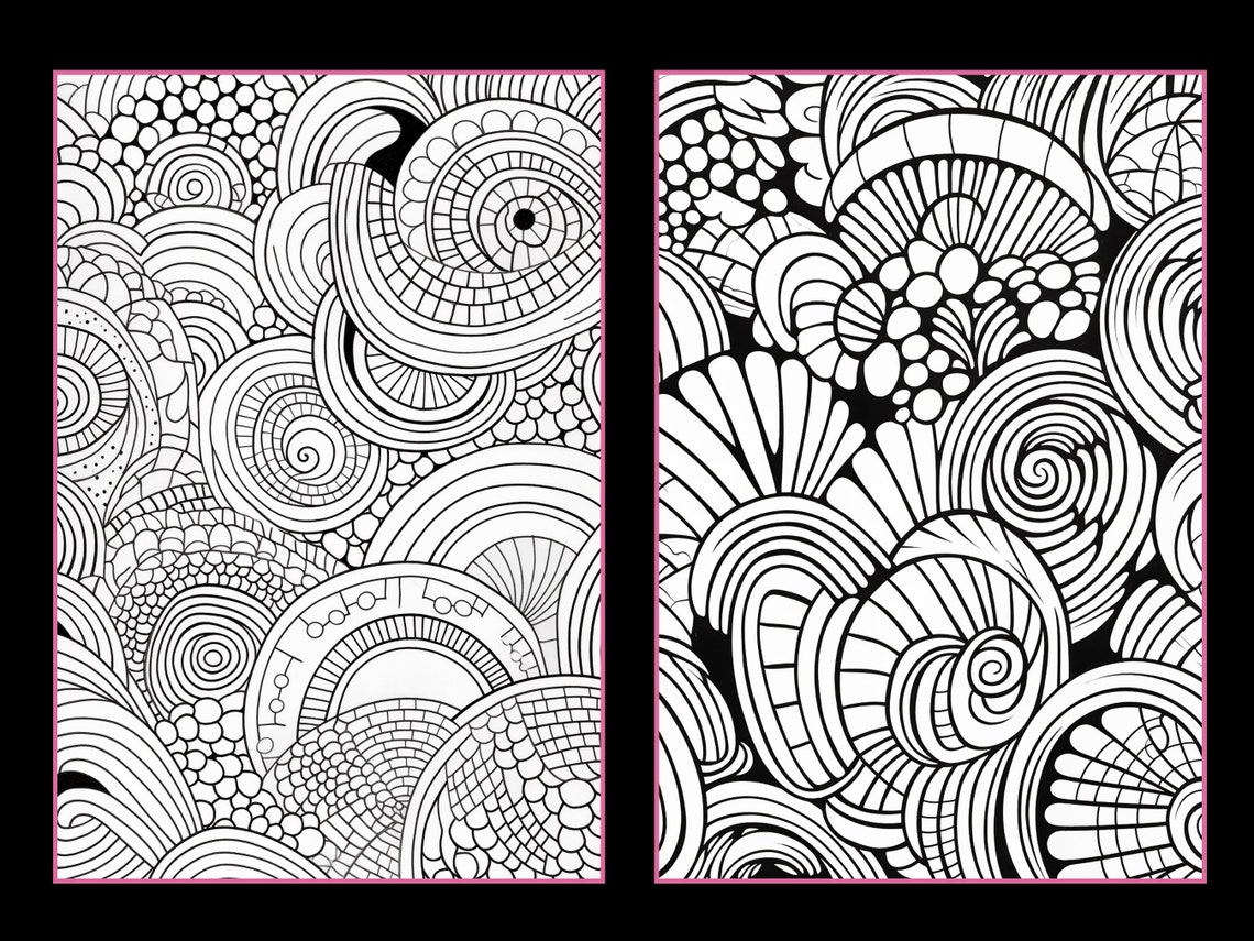 101 Patterns Printable Coloring Page Patterns: Grayscale Adult Coloring ...