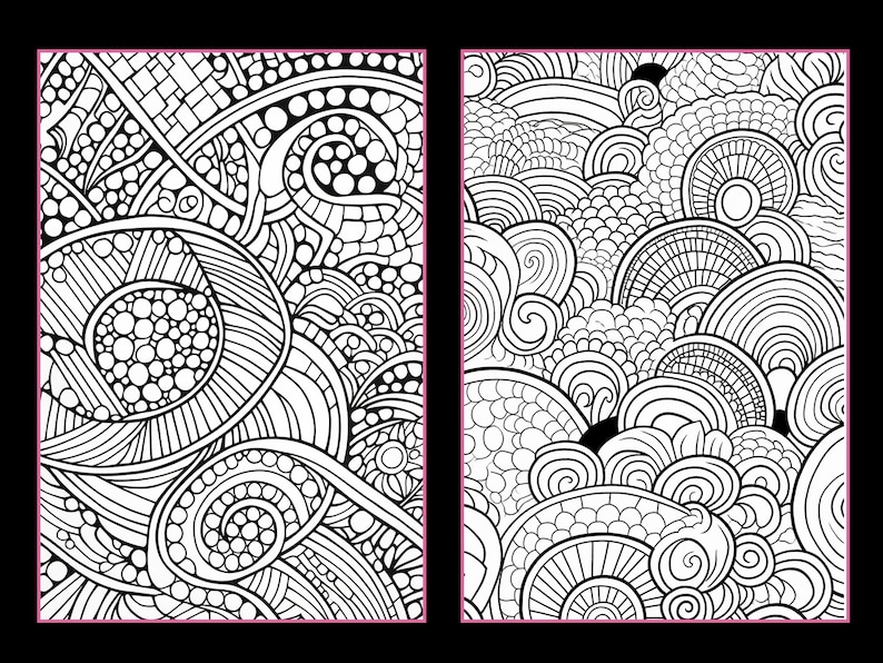 101 Patterns - Printable Coloring Page Patterns: Grayscale Adult ...