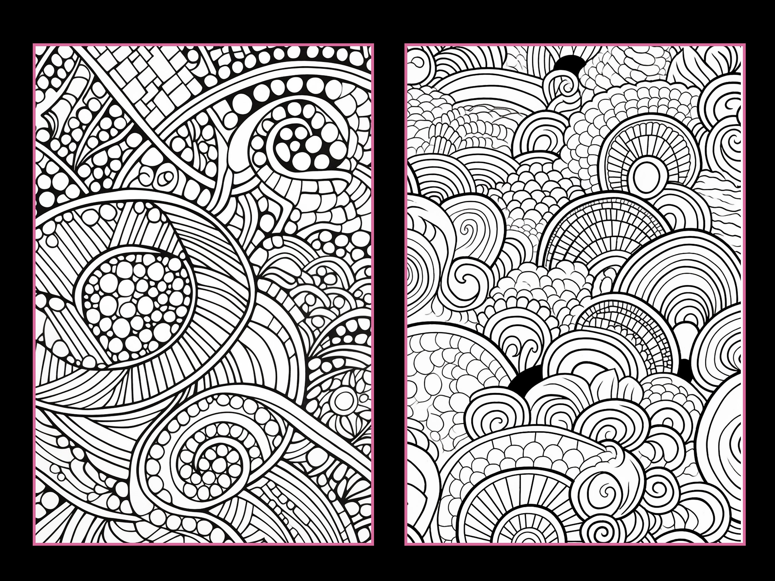 101 Patterns - Printable Coloring Page Patterns: Grayscale Adult ...