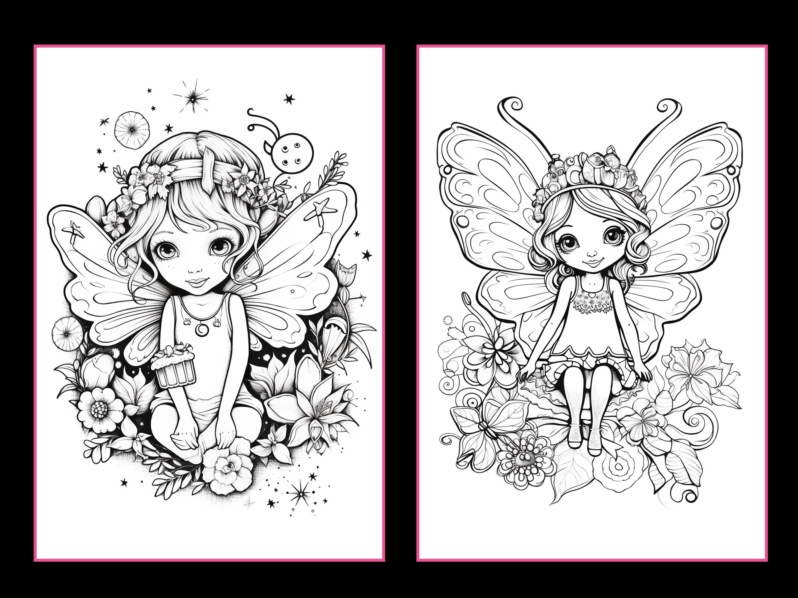 101 Fantasy Fairy Coloring Book Pages - Magical Fairy Coloring Pages ...