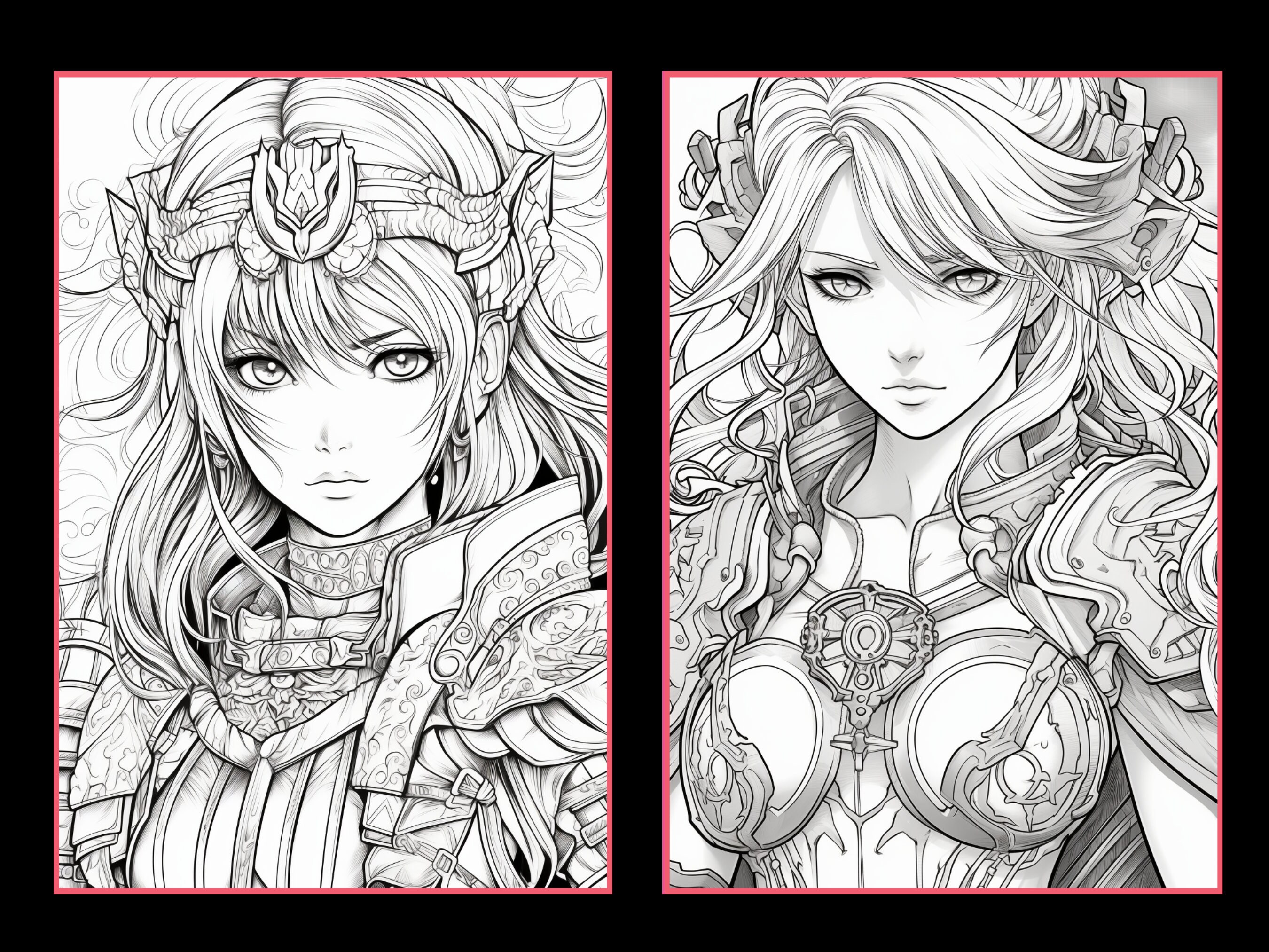 101 Anime Girl Warrior - Printable Manga Girl Warrior Coloring Pages ...