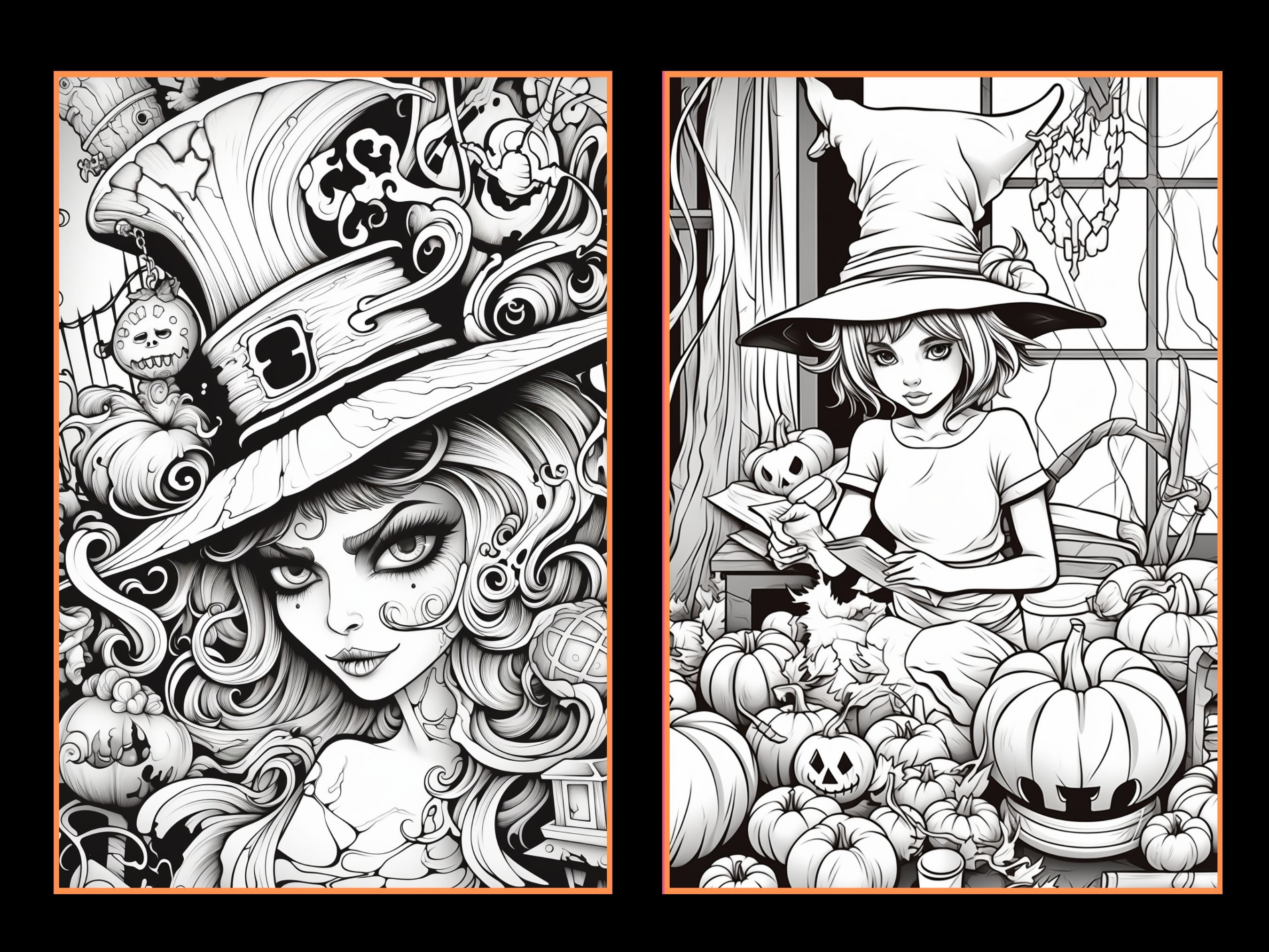 Witche Coloring Book - 101 Bad Witch Coloring Pages, Magical Witch ...