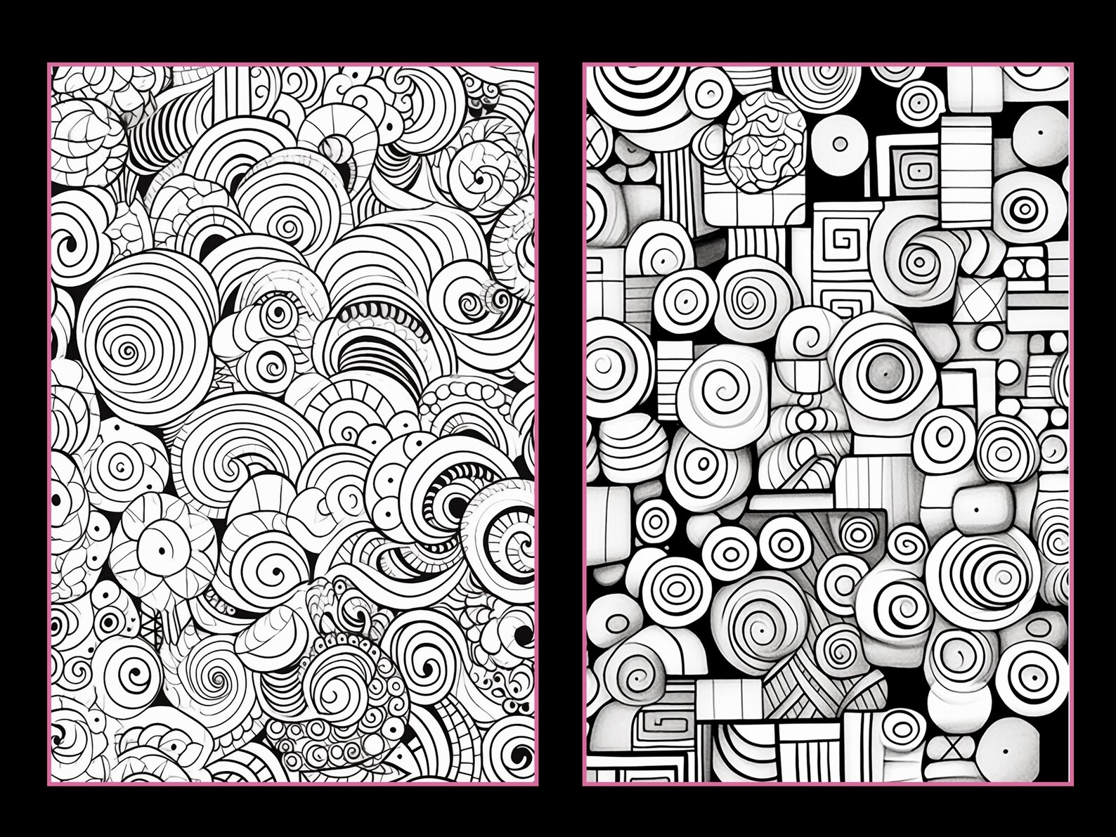 101 Patterns - Printable Coloring Page Patterns: Grayscale Adult ...