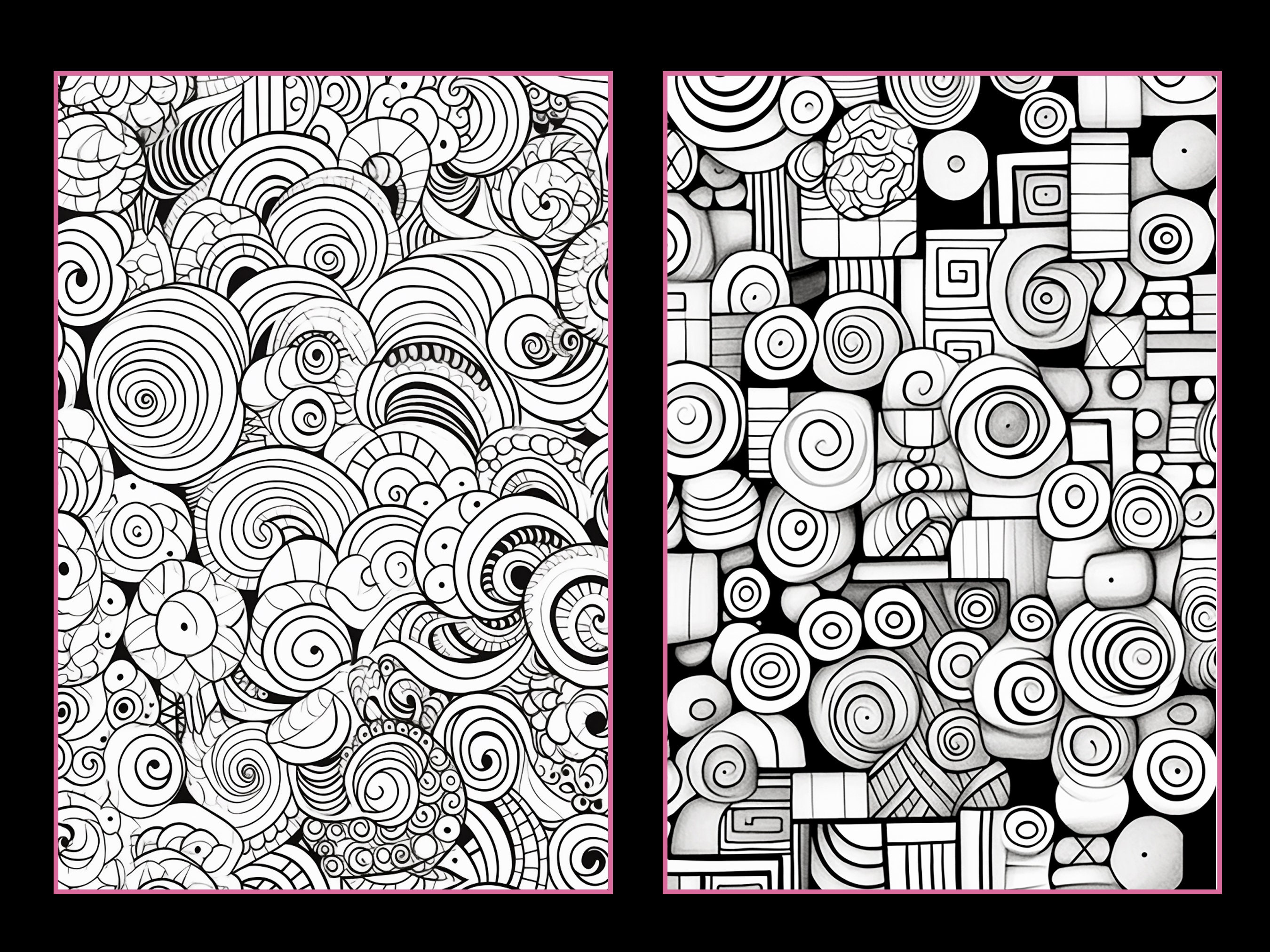 101 Patterns - Printable Coloring Page Patterns: Grayscale Adult ...