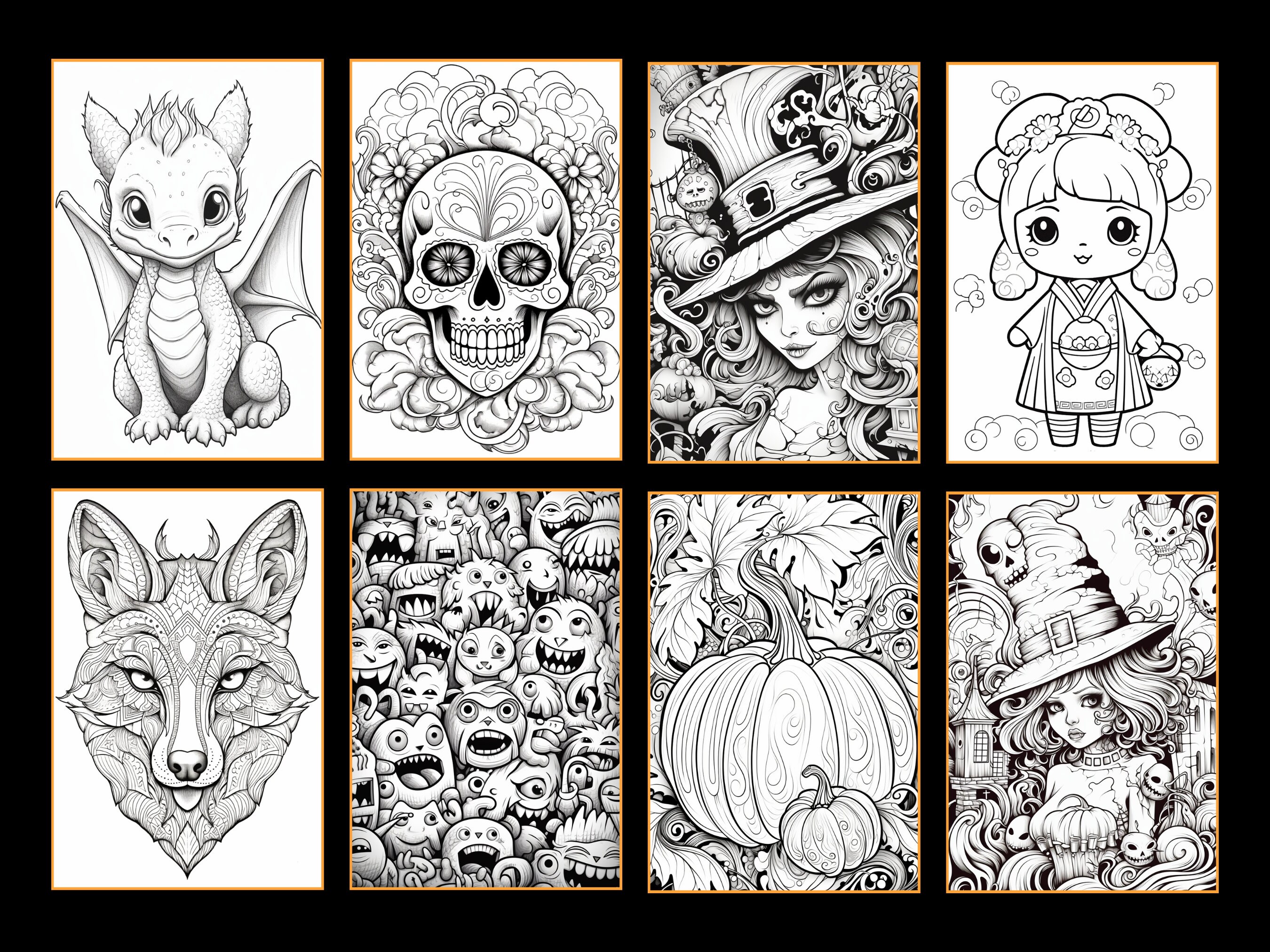 Coloring Pagebundle, 1,900+ Printable Coloring Bundle, Mega Coloring ...