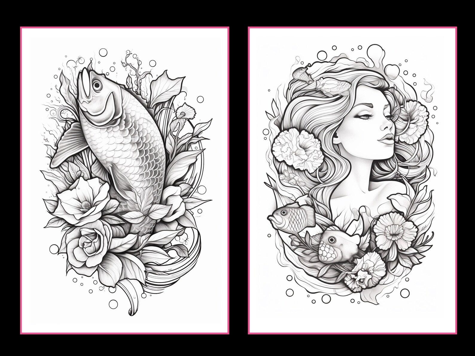 101 Tattoos Printable Tattoo Coloring Pages: Grayscale Adult - Etsy