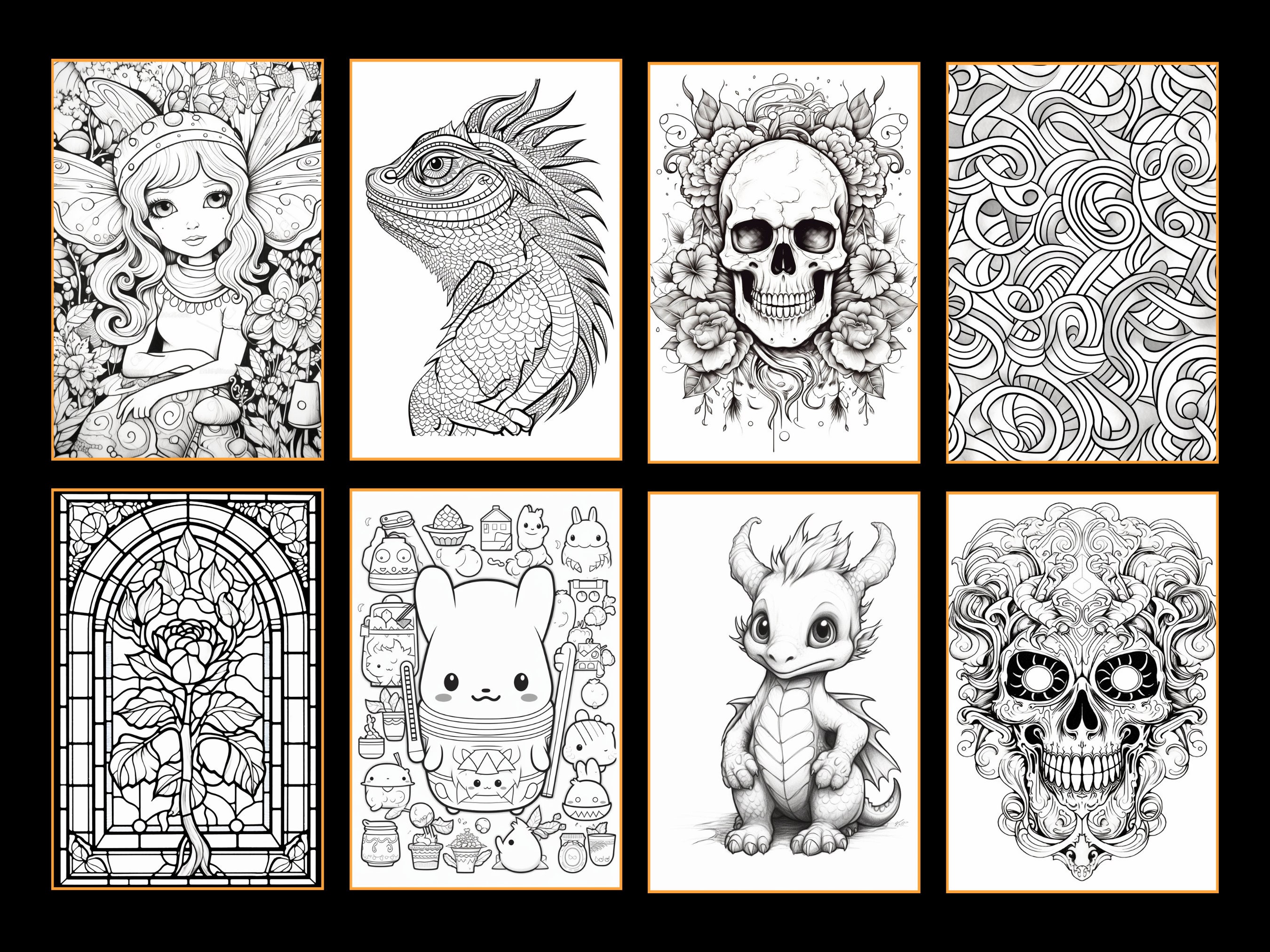 Coloring Pagebundle, 1,900+ Printable Coloring Bundle, Mega Coloring ...