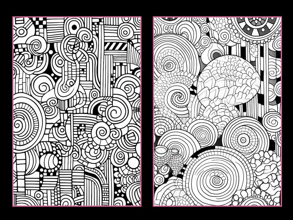 101 Patterns Printable Coloring Page Patterns: Grayscale Adult Coloring ...
