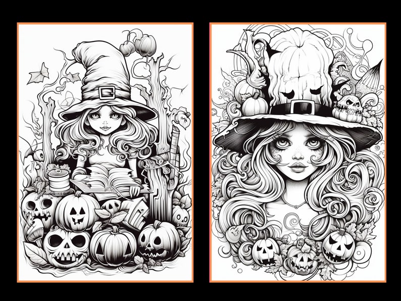 Witche Coloring Book - 101 Bad Witch Coloring Pages, Magical Witch ...