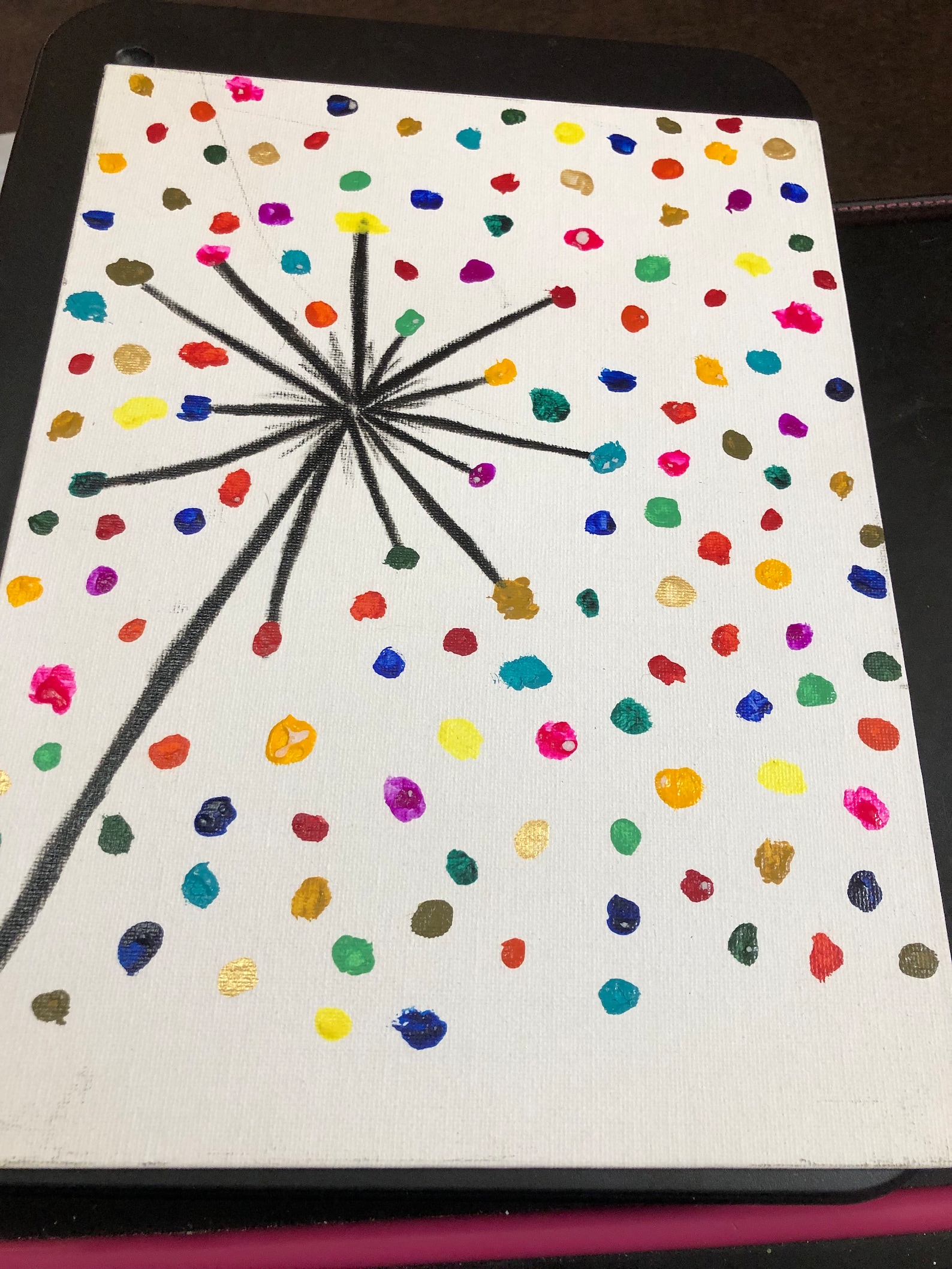 Dot Flower Painting - Etsy