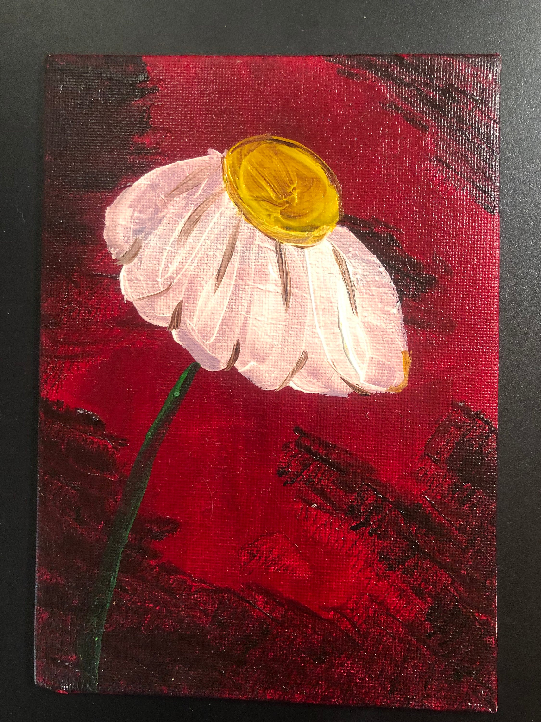 3 Canvas Board Set Flower Paintings - Etsy