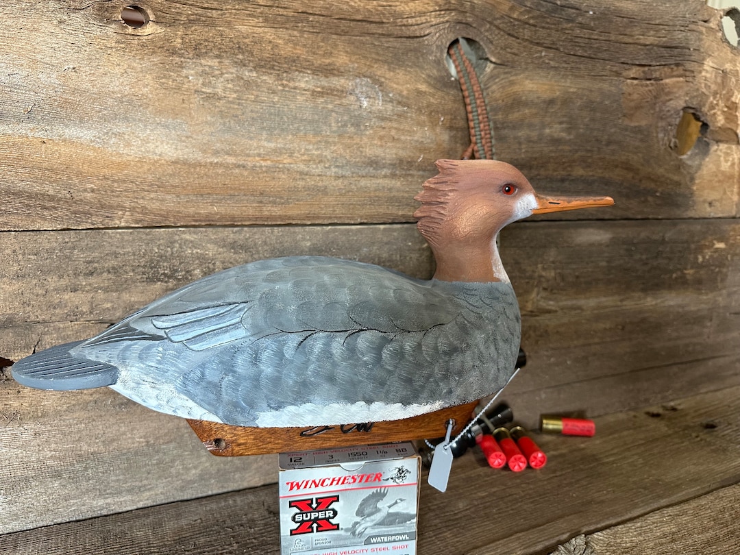 Red Breasted Merganser Hen - Competition-hunting- Decor- Hand Carved - Etsy