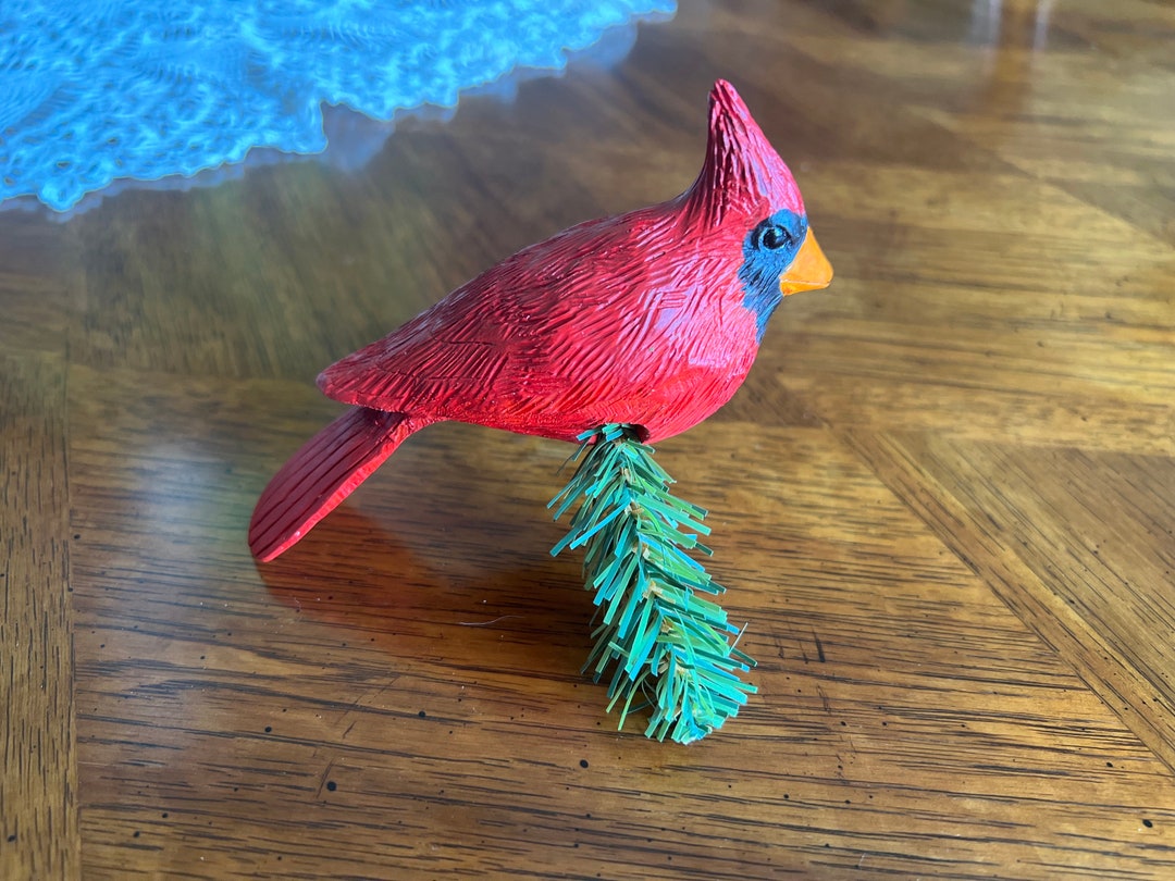 Carved Cedar Cardinal Christmas Ormanent - Etsy