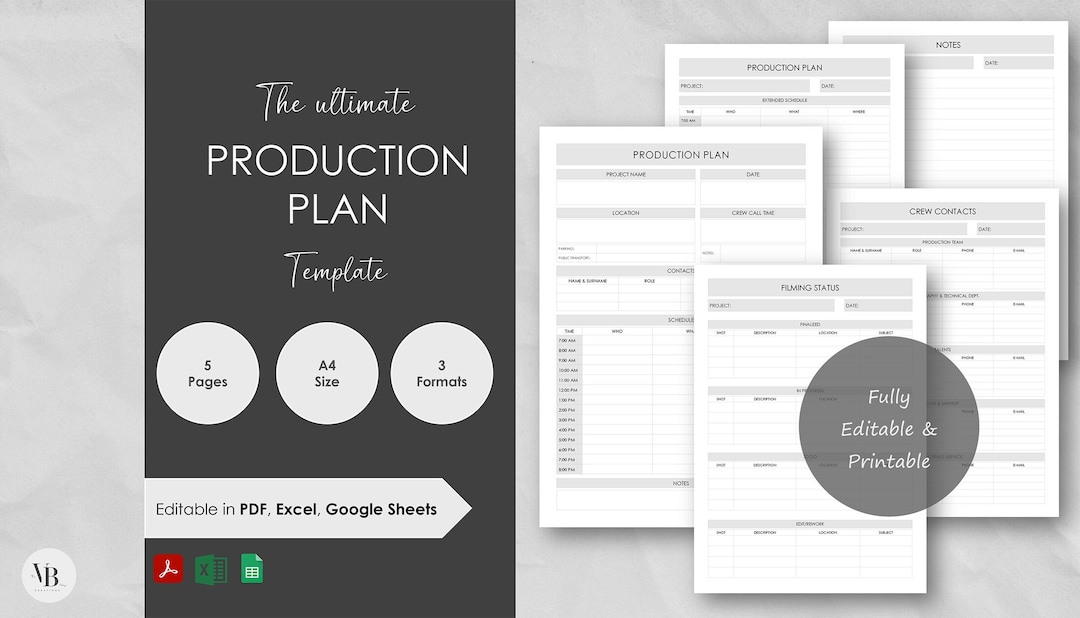 Production Plan Template the Ultimate Production Planner to Streamline ...