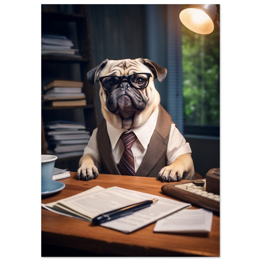 Mops Lehrer Geschenkidee Weihnachten Poster Mops Geschenk Poster ...