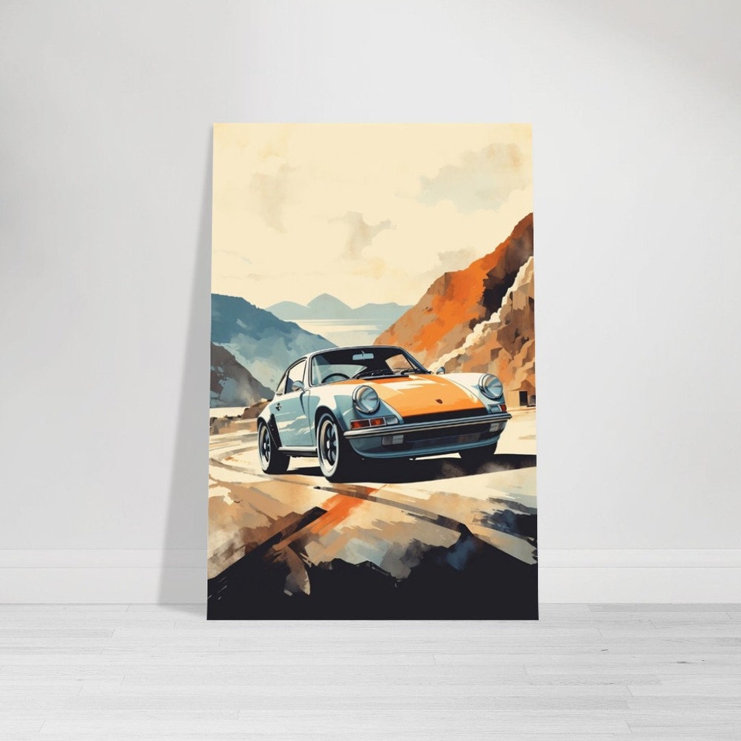 Vintage Porsche Evolution Poster Minimalist Artwork Unique Gift for Car ...
