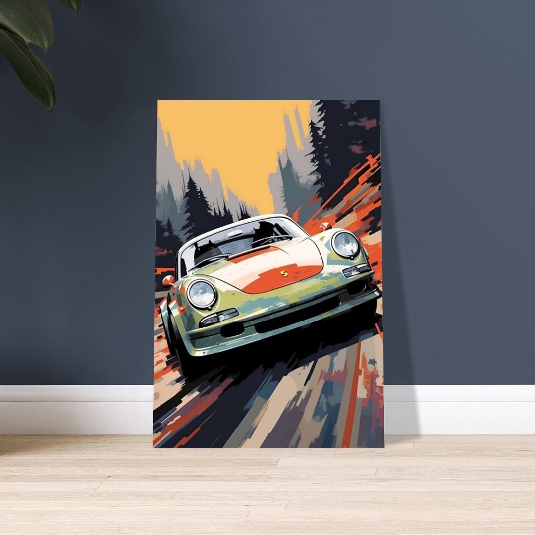 Porsche Evolution Artwork Vintage Car Poster Retro Minimalist Decor ...