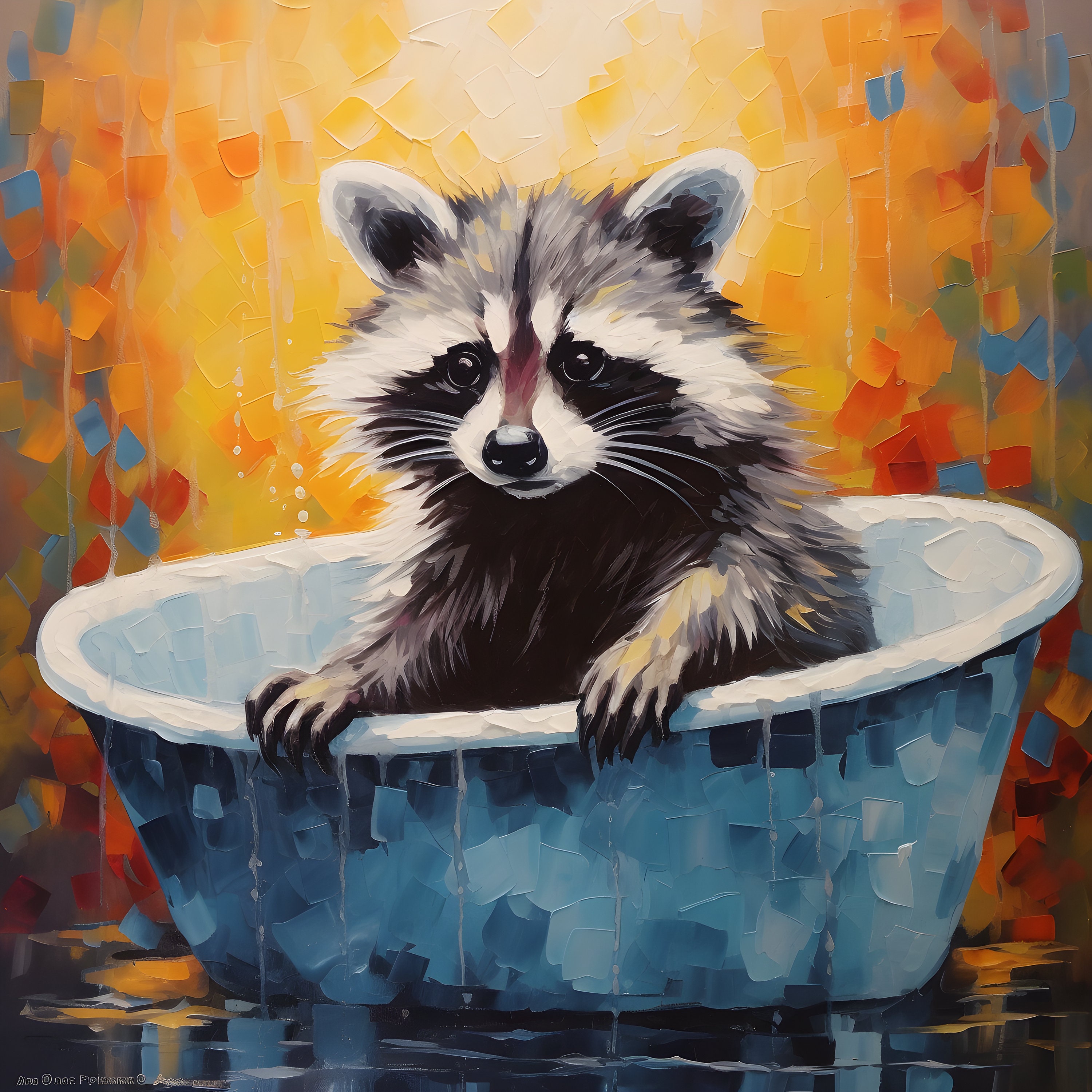 Funny Animal Poster for Bathroom Decoration Gift for Animal Lovers Wall ...